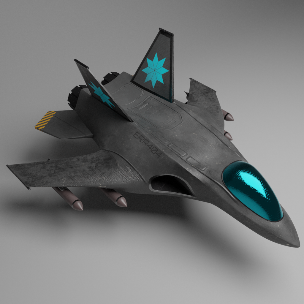 F22 Fighter Jet Grey V4 Grey Cyan | Military Aircraft models | BlenderKit