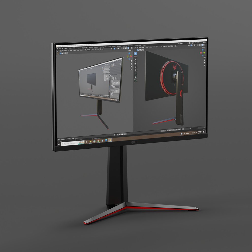 LG monitor | FREE Monitors models | BlenderKit