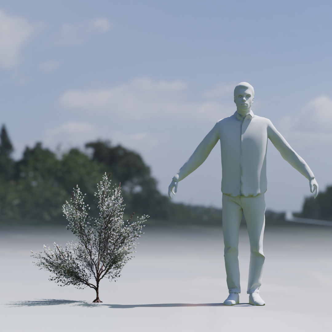 Shurb flower lowpoly animated | Trees models | BlenderKit