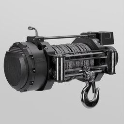 Winch )Geo Nodes) | FREE Vehicle Parts models | BlenderKit