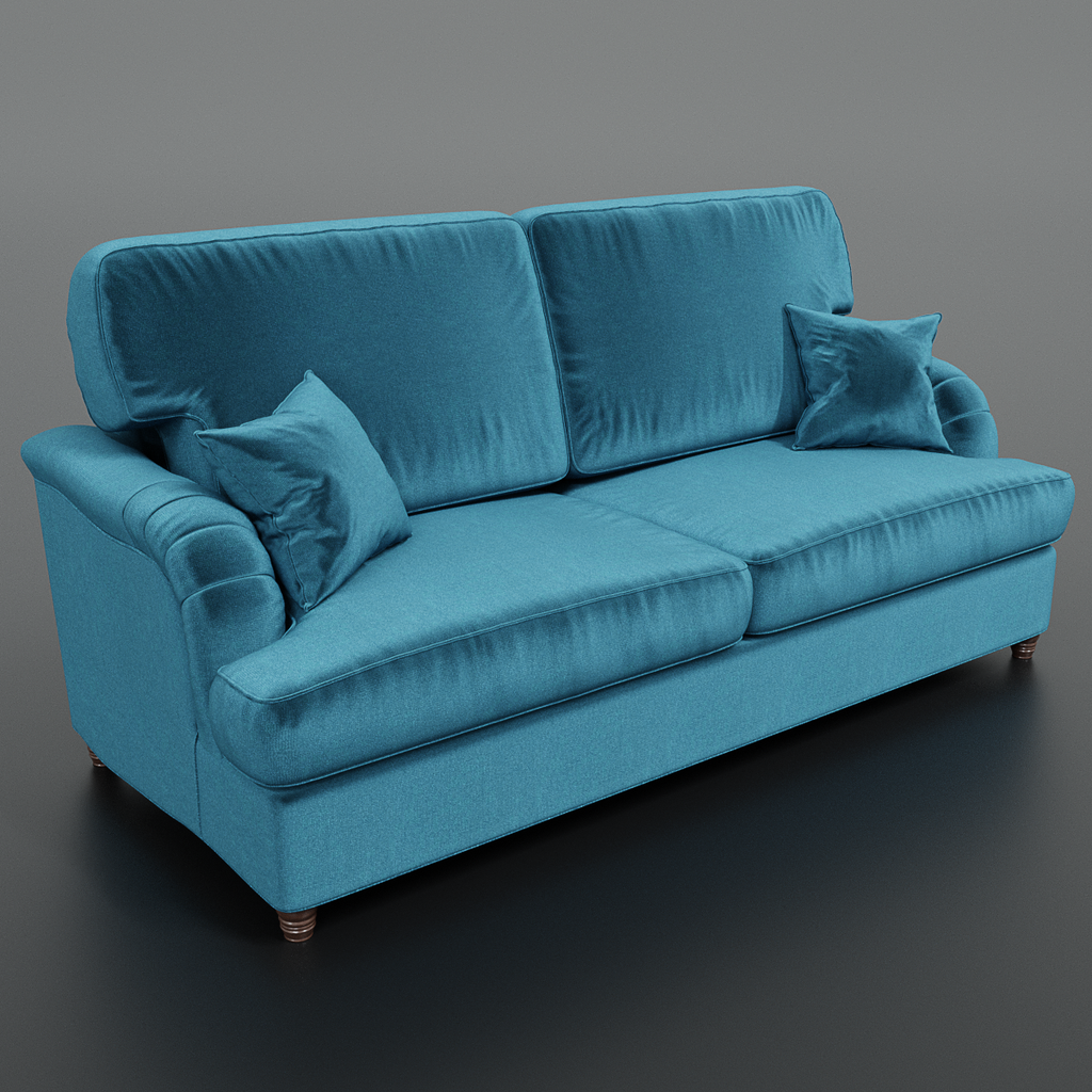 Fancy Sofa Long | FREE 3D Sofa models | BlenderKit