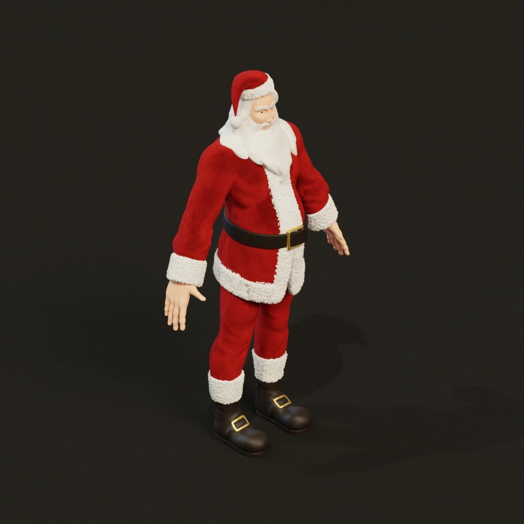 BlenderKit | Download the Santa Claus model
