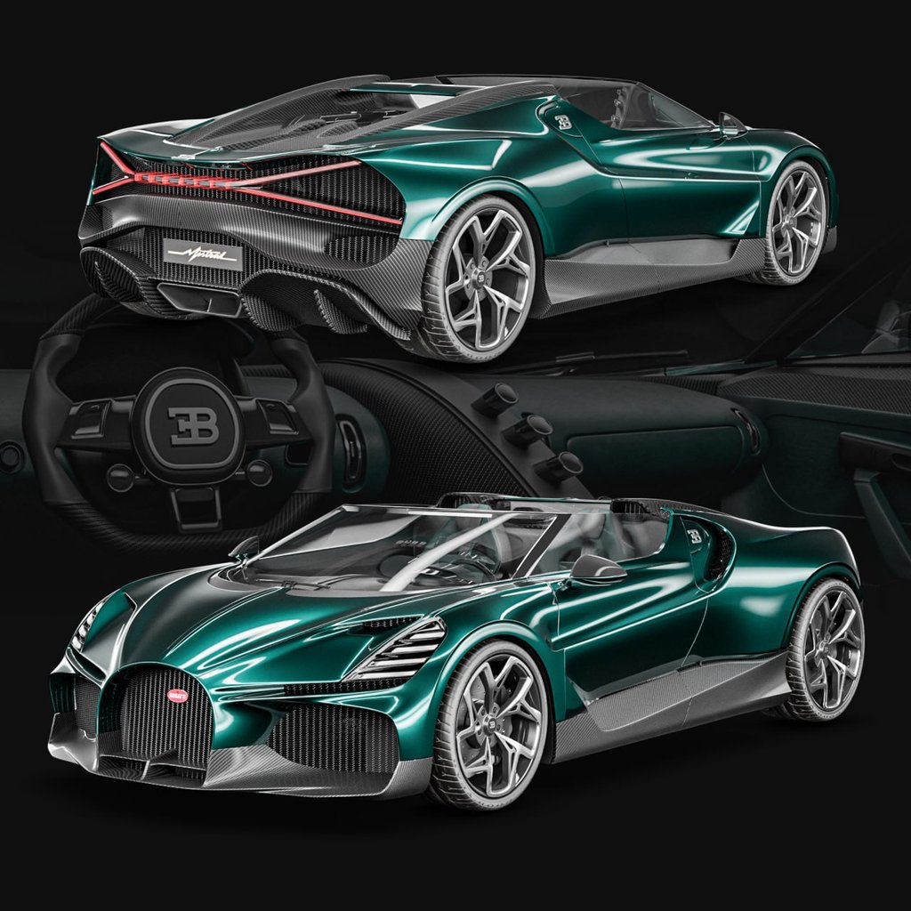 BlenderKit | Download the Bugatti Mistral 2024 Car model