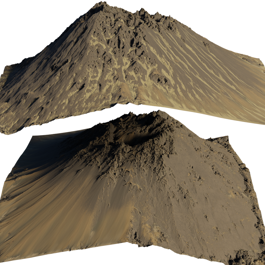 Volcano Slippage | Terrains models | BlenderKit