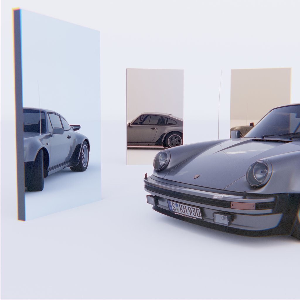 Car Showroom - Mirrors Edition | FREE templates scenes | BlenderKit