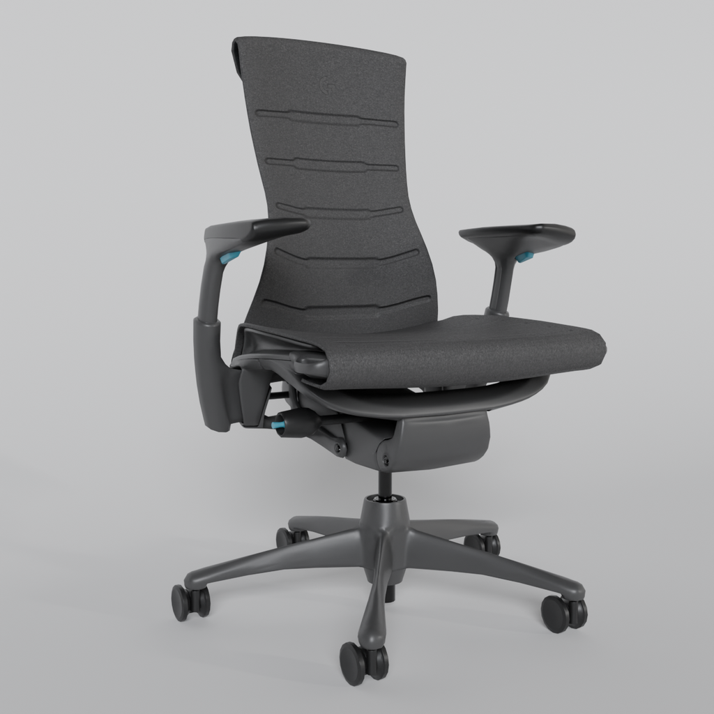 HM Embody Gaming Chair Graphite/Black | Desk Chairs models | BlenderKit