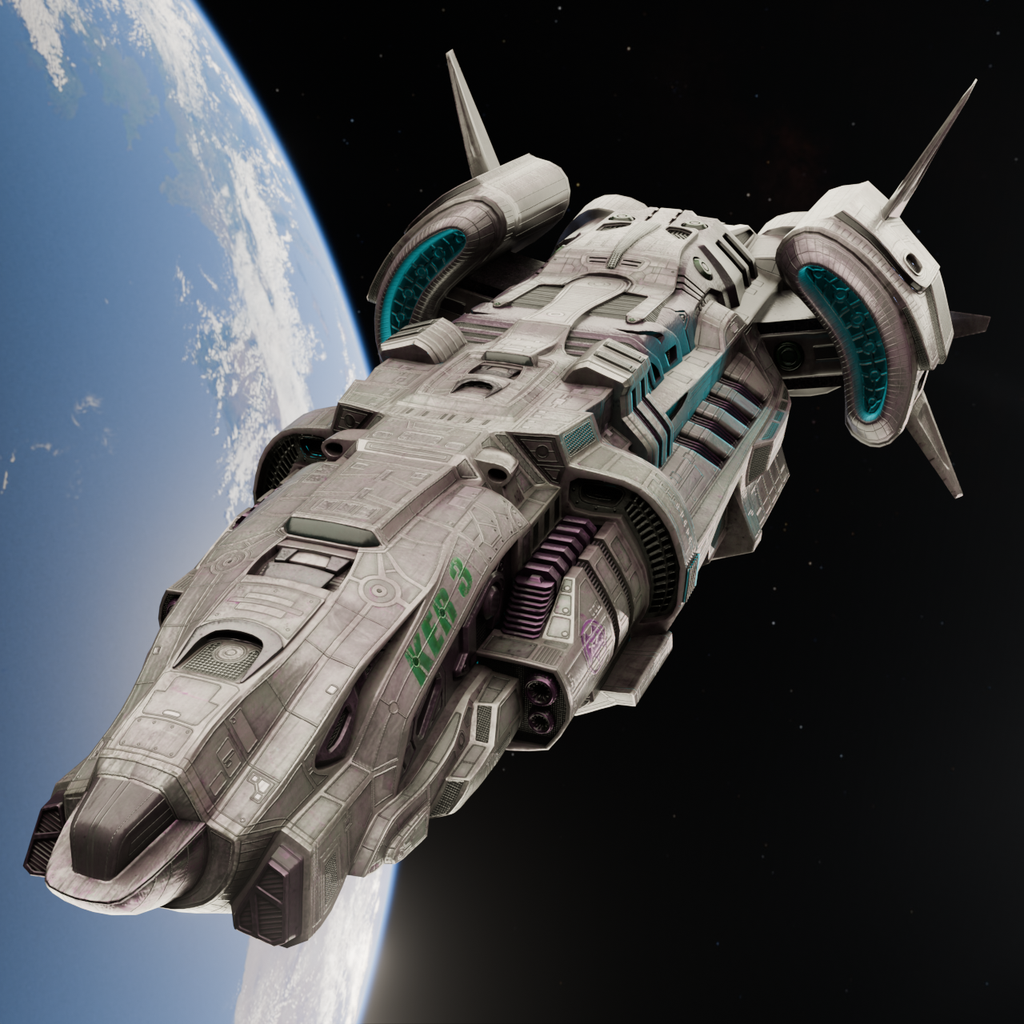 Scifi Space ship Ymir | Military Aircraft models | BlenderKit