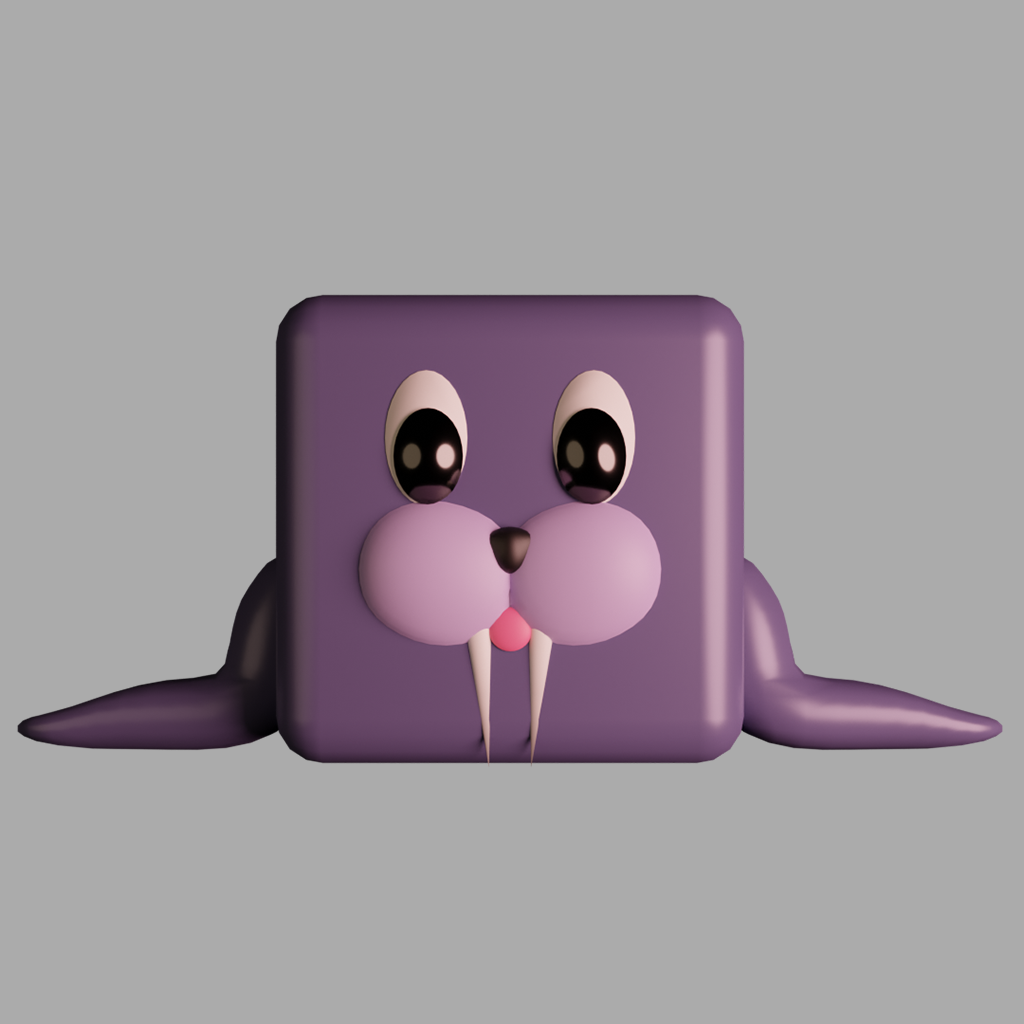 Purple Walrus Animal | Mammals models | BlenderKit