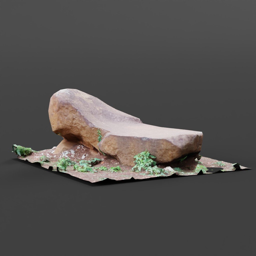 Natural Chair Shaped Rock -3D Scan | FREE Nature models | BlenderKit