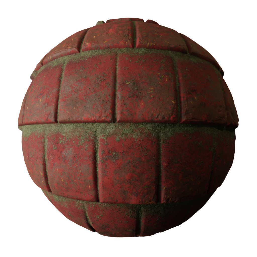 Mossy Roof Tiles PBR Texture Seamless | FREE roofing materials | BlenderKit