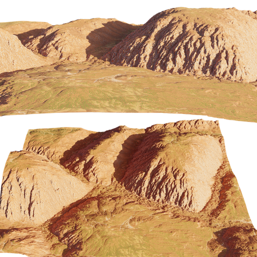 Dry Mountains | FREE Terrains models | BlenderKit