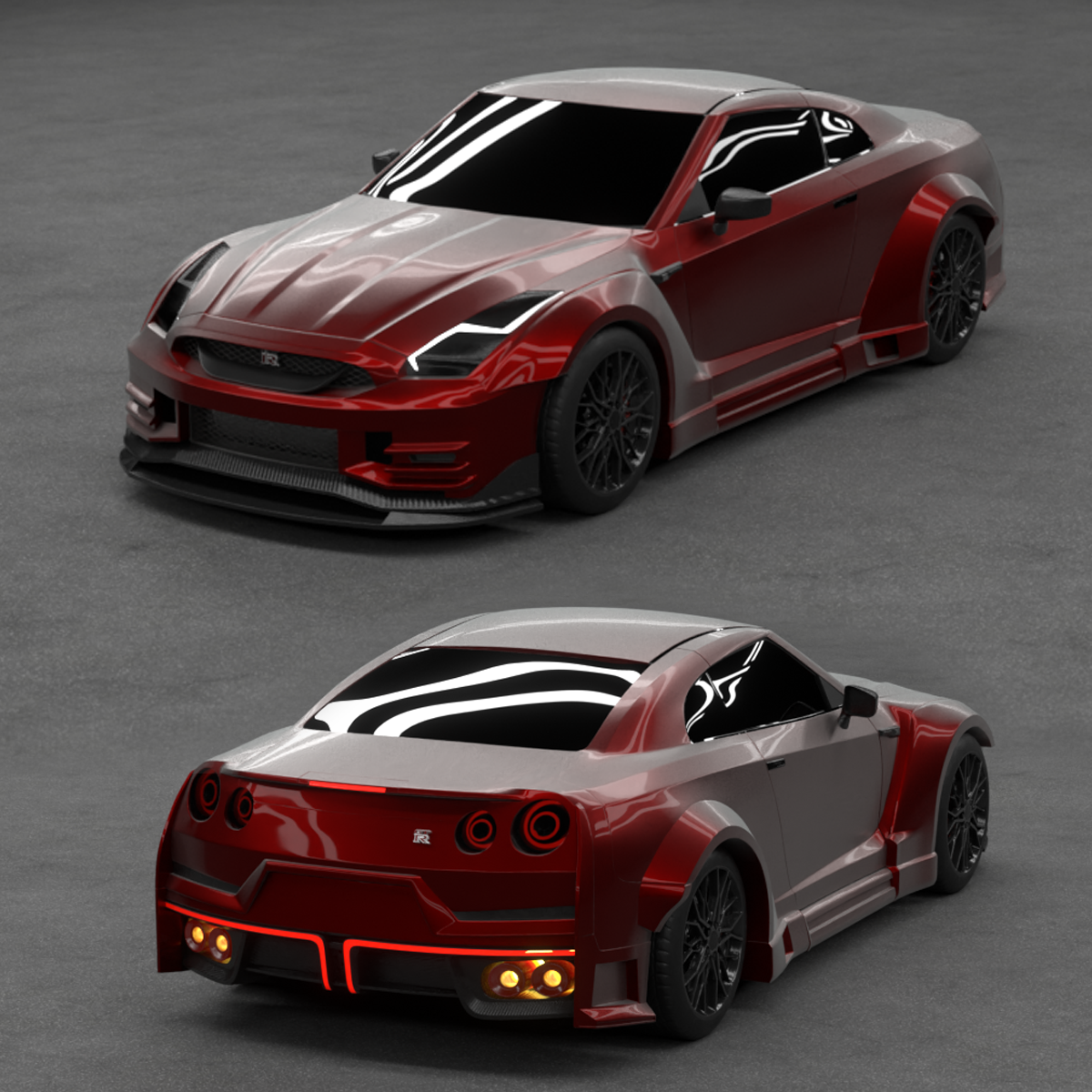 Nissan GT-R R35 Wide Body | Race Cars models | BlenderKit