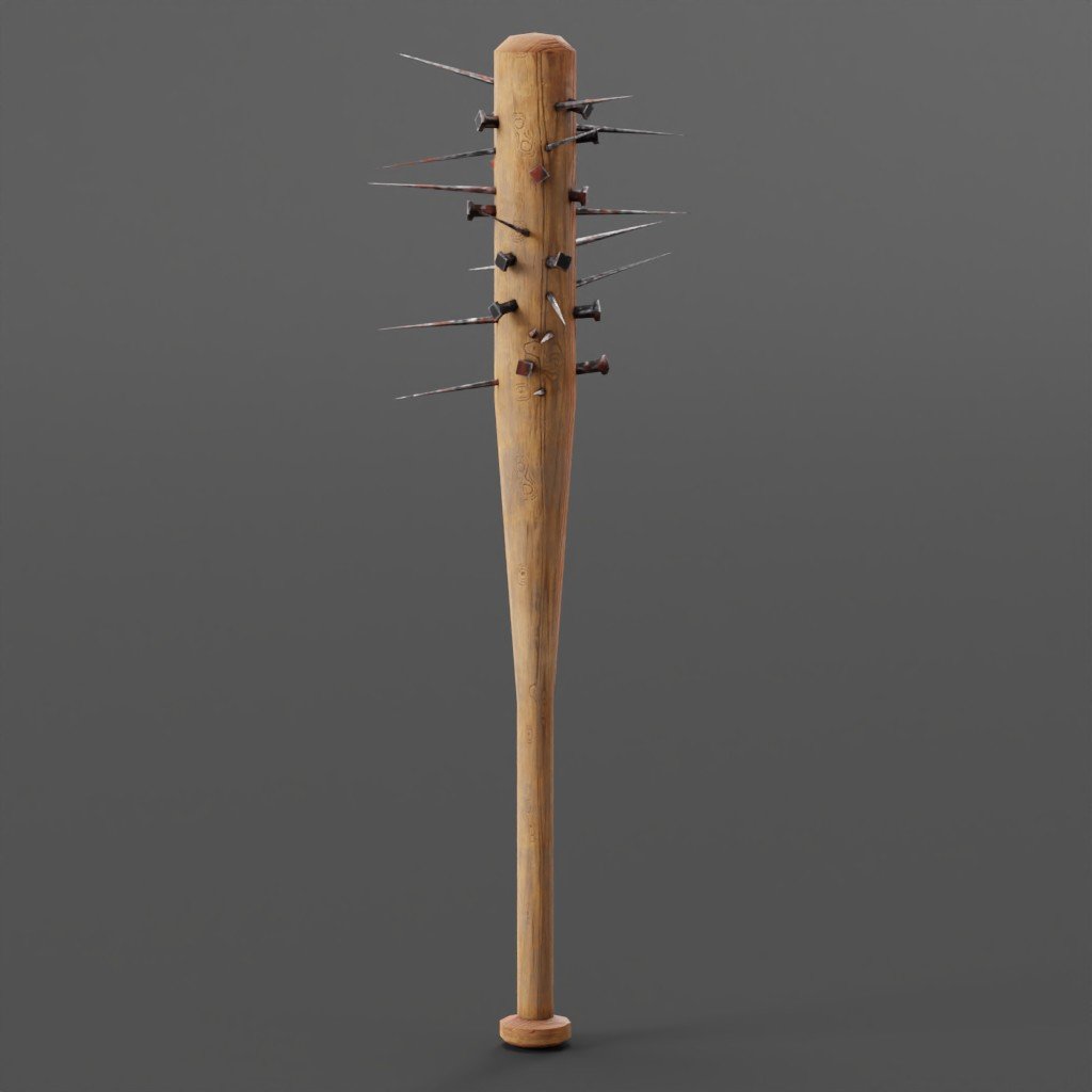 Low poly Baseball bat | Historical Weapons models | BlenderKit