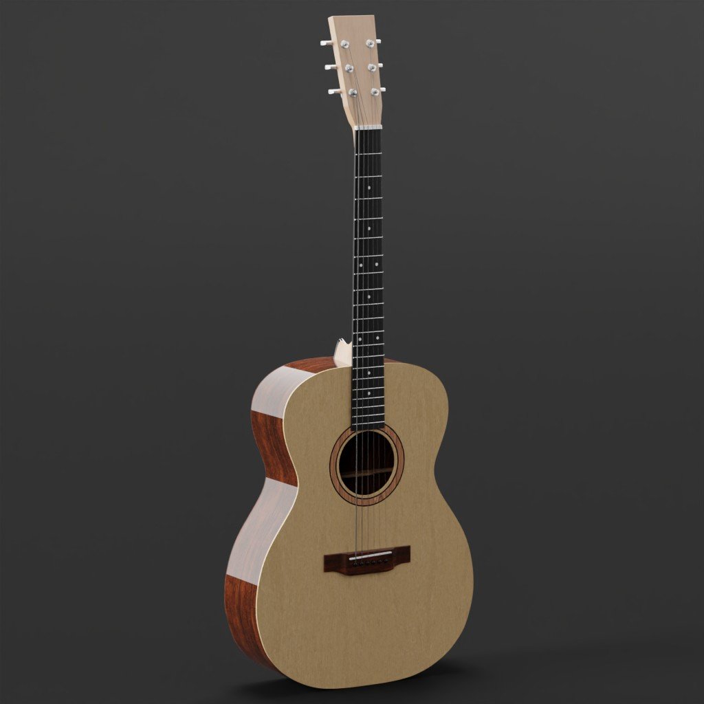 Acoustic Guitar | FREE Musical Instruments models | BlenderKit