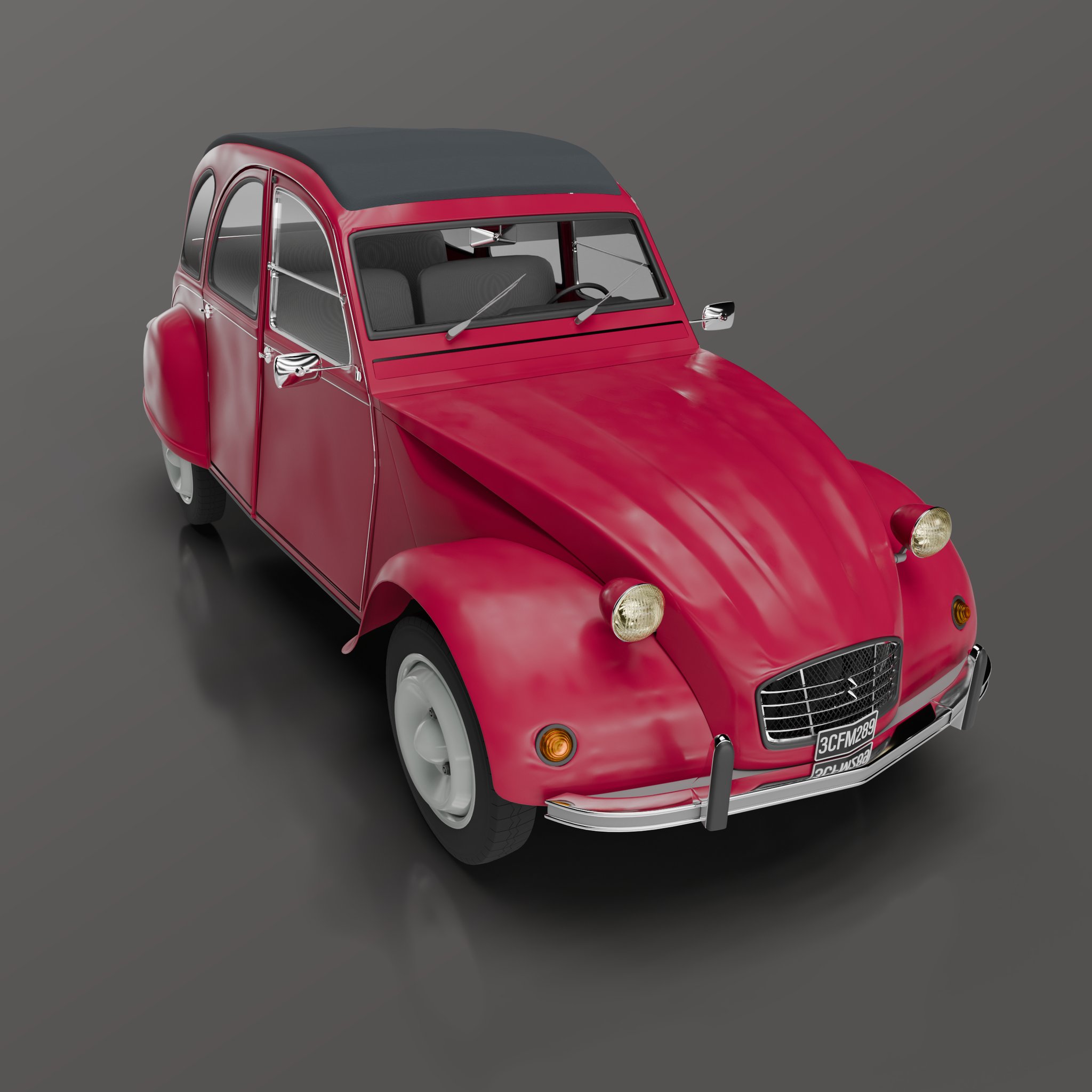 Citroen 2CV | FREE Historical Cars models | BlenderKit