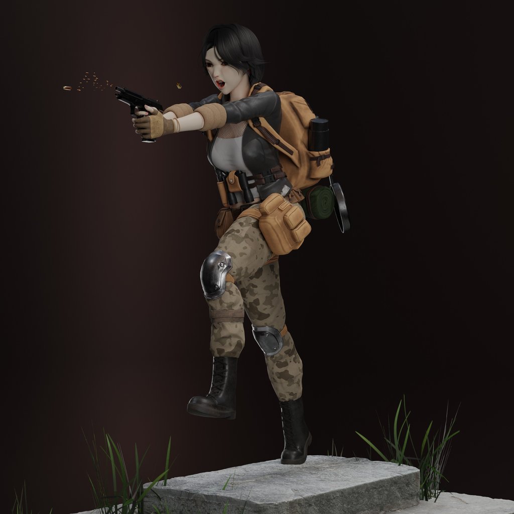 Survivor Female Character | Women models | BlenderKit