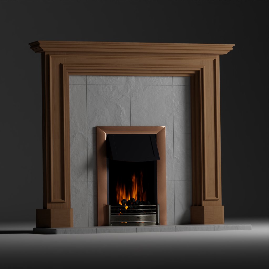 Electric Fireplace (Animated) | Fireplaces models | BlenderKit