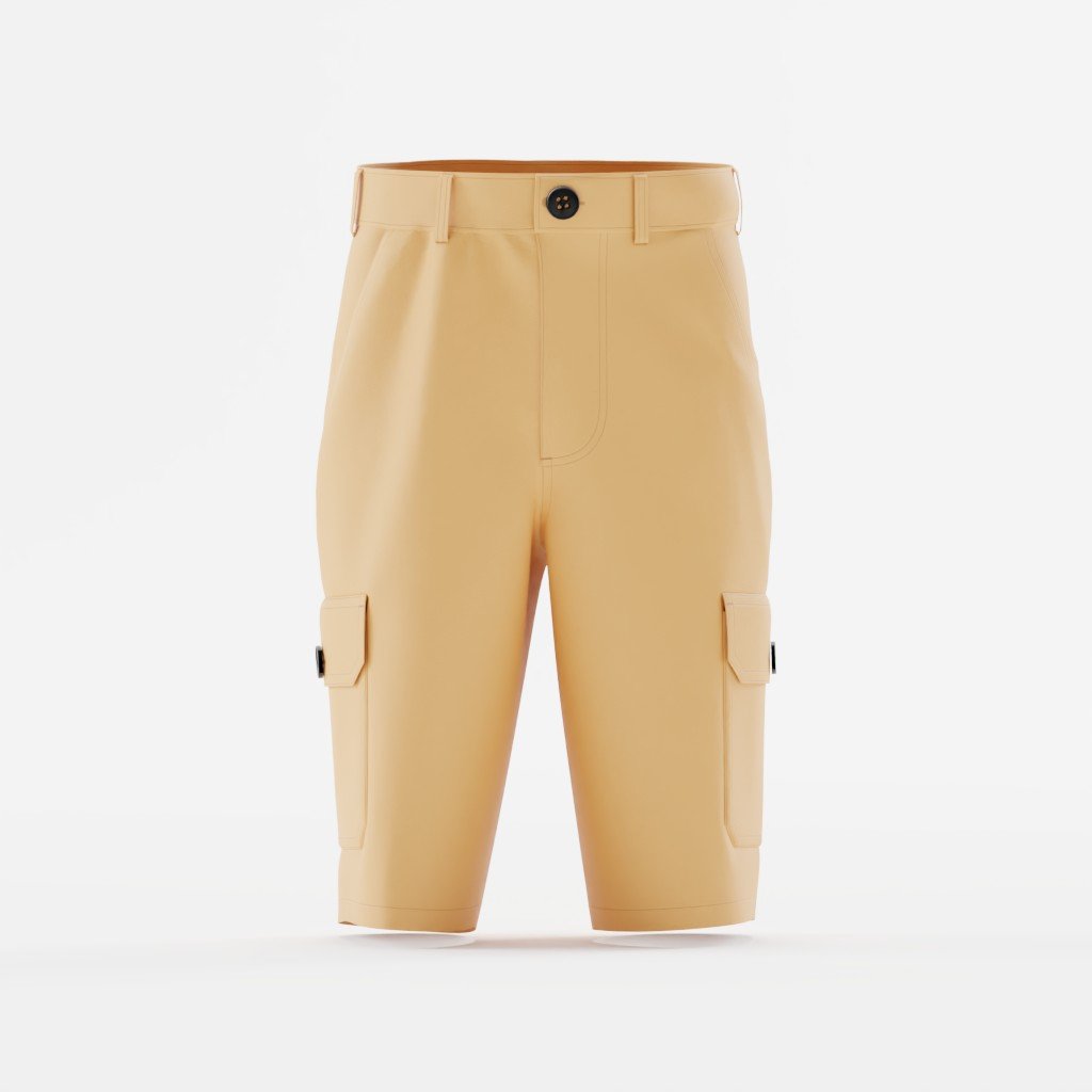 Men Cotton Cargo Short Pants | Man Clothing models | BlenderKit