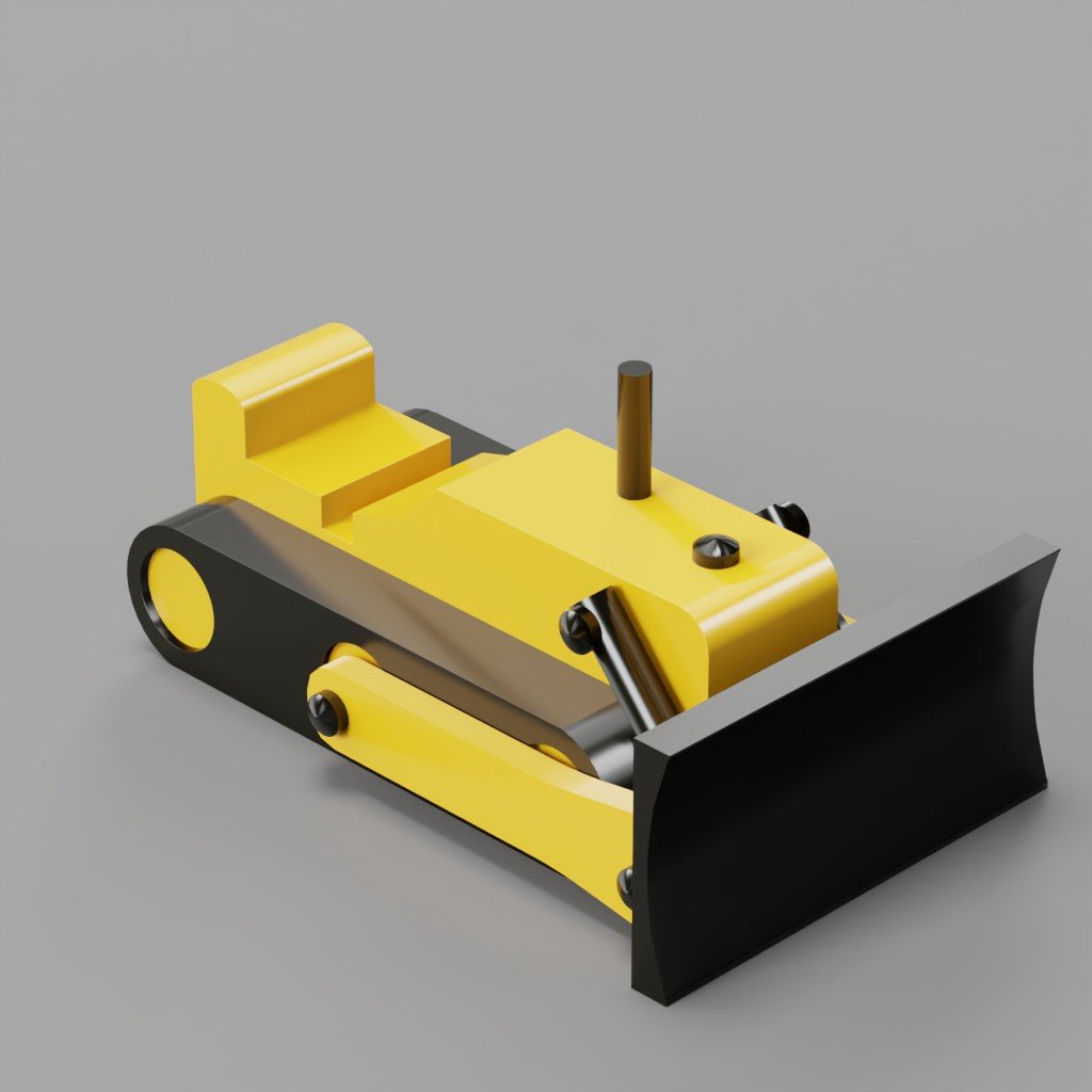 Wood Bulldozer Toy | FREE Toys models | BlenderKit