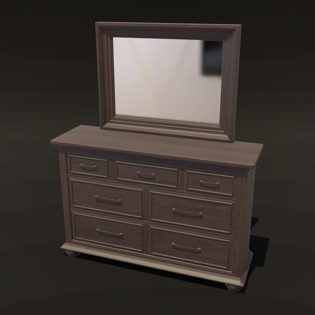 Modern Dressing Table with Mirror | Dressing Tables models | BlenderKit