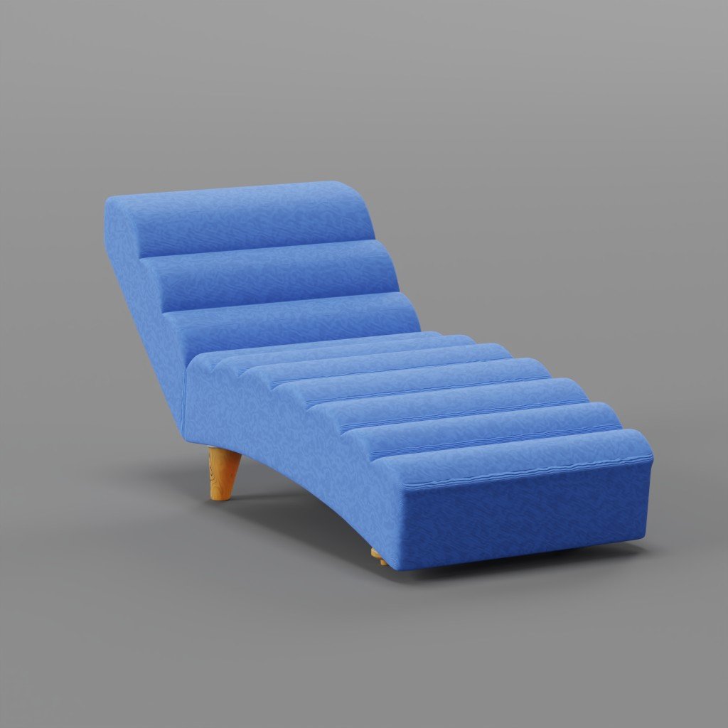 Long Lounge Chair | Chairs models | BlenderKit
