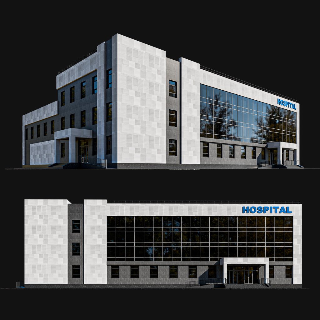 BlenderKit | Download the Hospital Building model