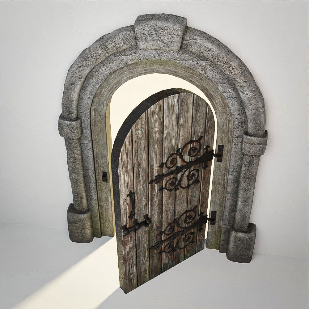 Medieval Norman Door 5 | Doors models | BlenderKit