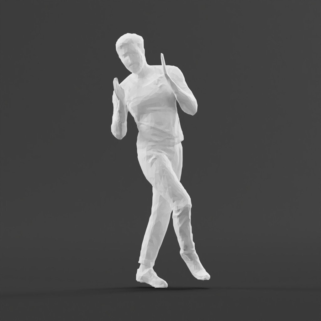 Low poly man dancing | FREE Full Human Bodies models | BlenderKit