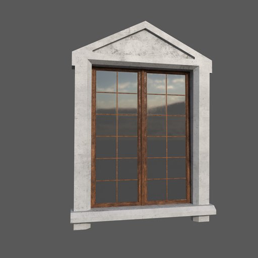 Classical Window 02 | FREE Windows models | BlenderKit