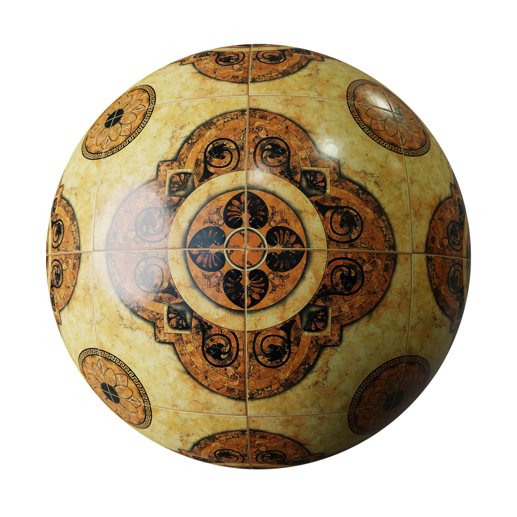 Greek styled ceramic tile | FREE tiles materials | BlenderKit