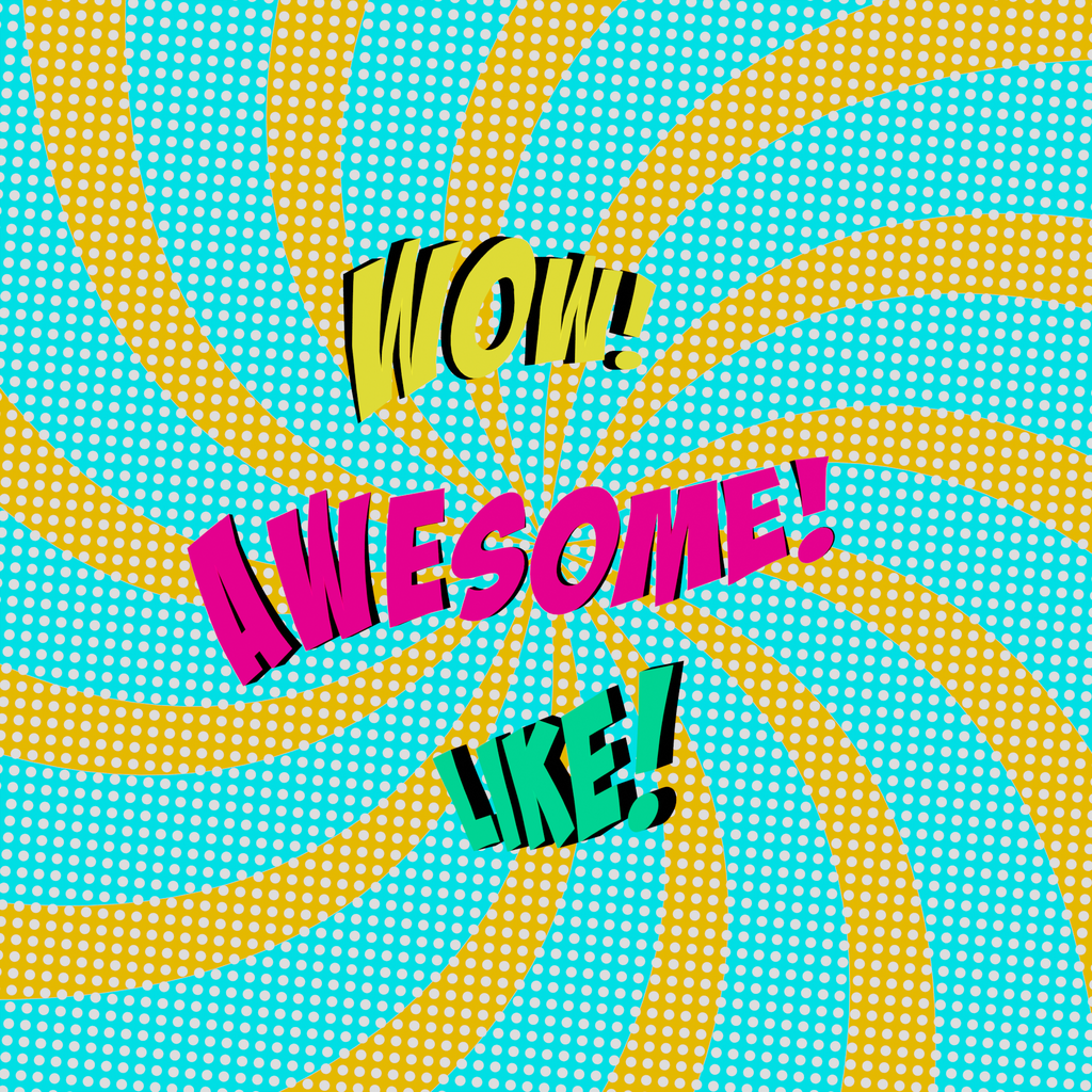 WOW AWESOME LIKE text animation | FREE Miscellaneous models | BlenderKit