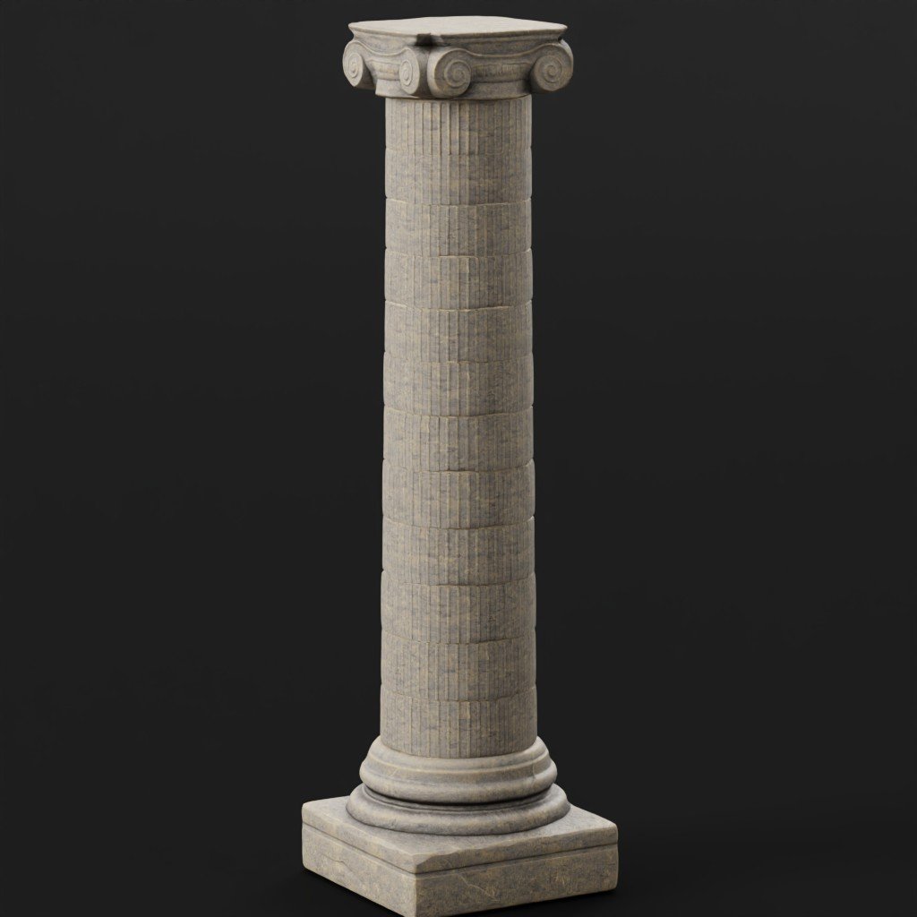 BlenderKit | Download the Stone Pillar Column Tall model