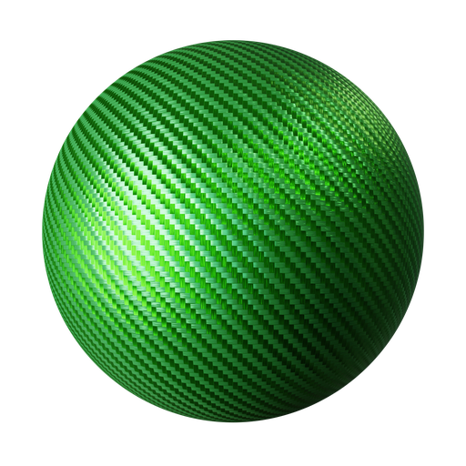 Carbon Fiber Bright Green Finish | FREE fabric materials | BlenderKit
