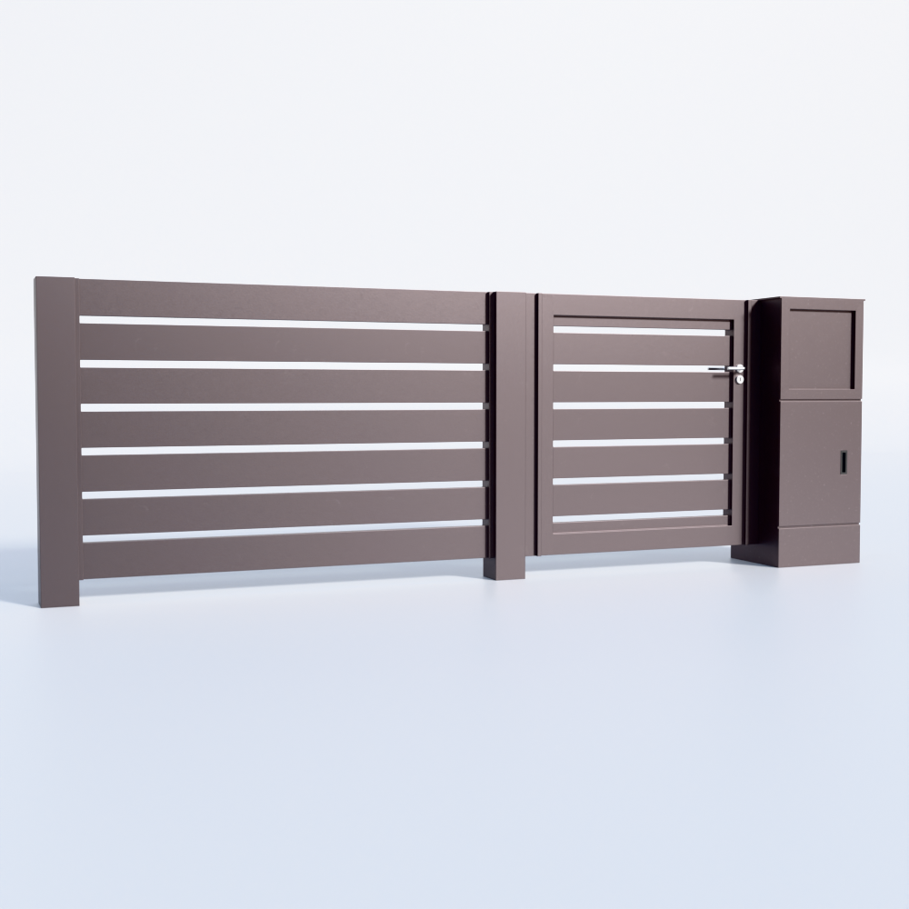 BlenderKit | Download the FortaLine Modern Fence model