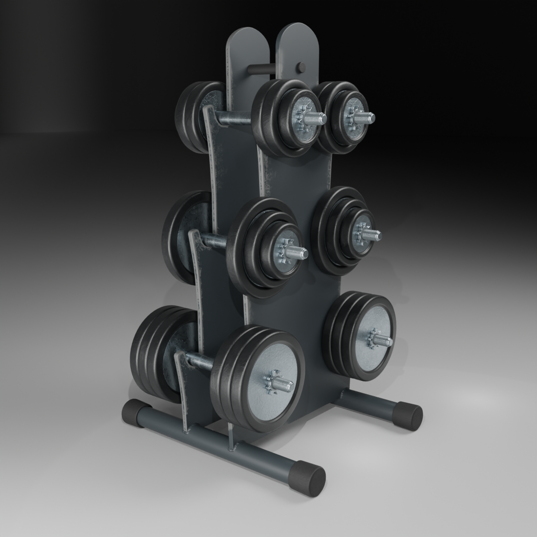 Dumbbell Rack | Sport models | BlenderKit