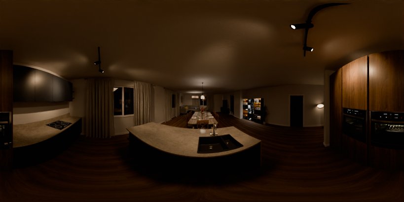 Kitchen Night | Interiors HDRis | BlenderKit