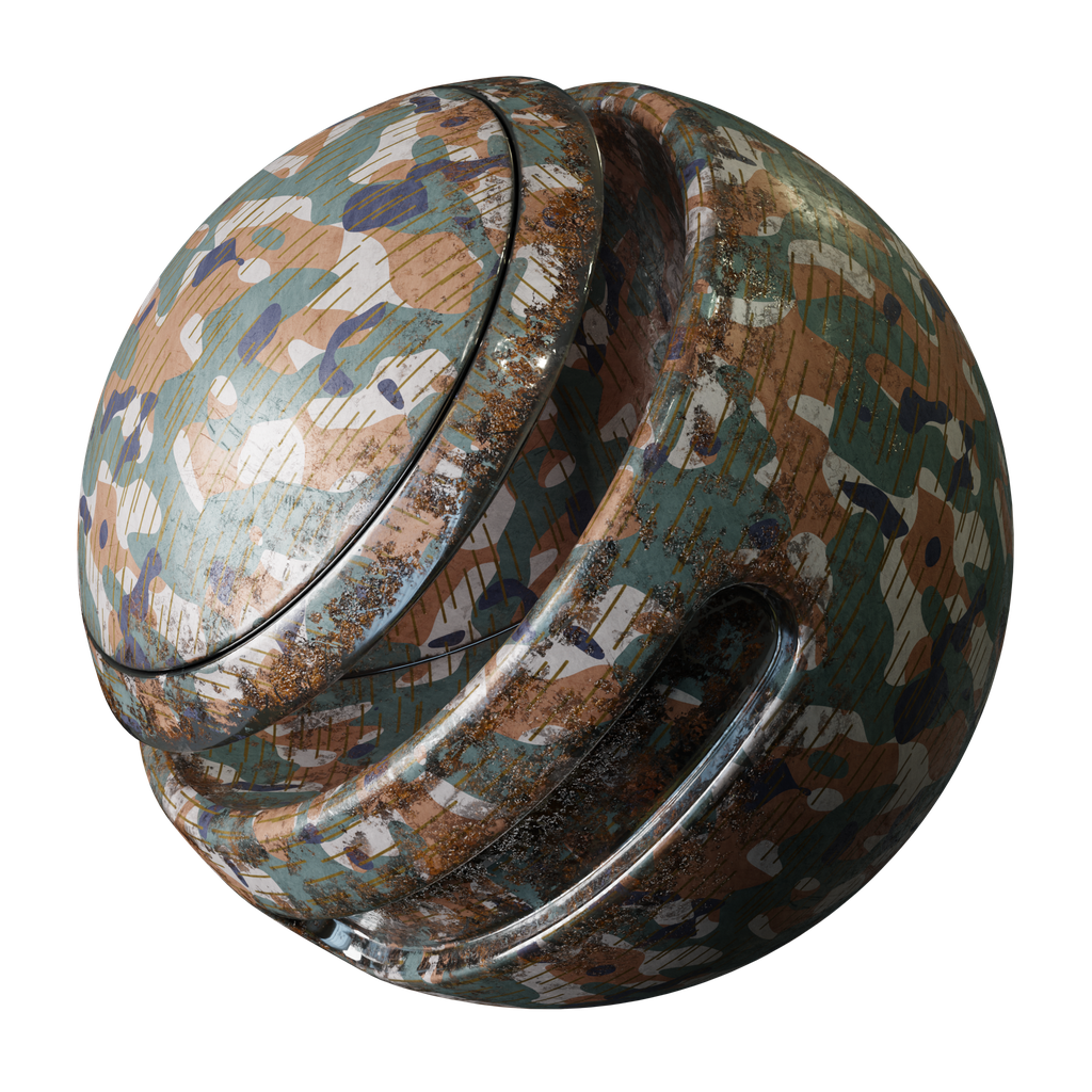 Old-School Camo | FREE metal materials | BlenderKit