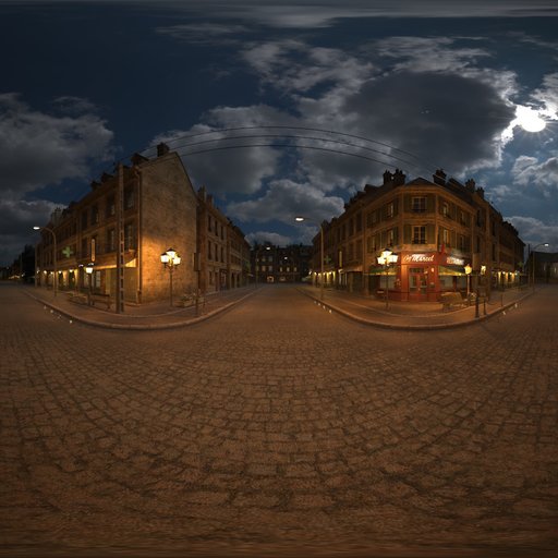 Downtown Urban City at Night | Cityscapes HDRis | BlenderKit