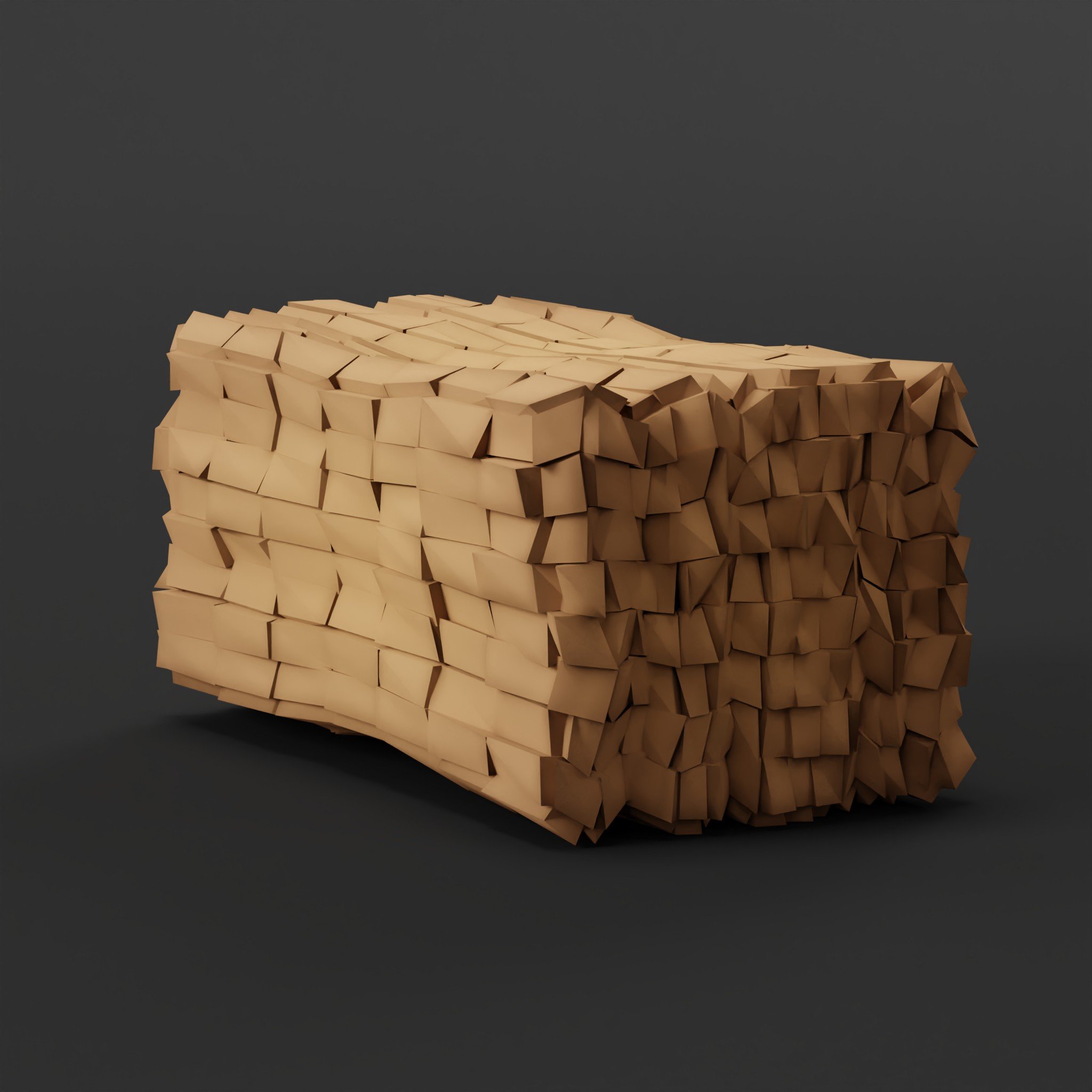 Cubic Square Hay Bale | FREE 3D Other models | BlenderKit