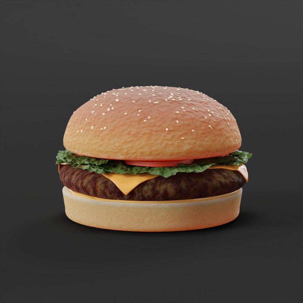 Hamburger | Food models | BlenderKit