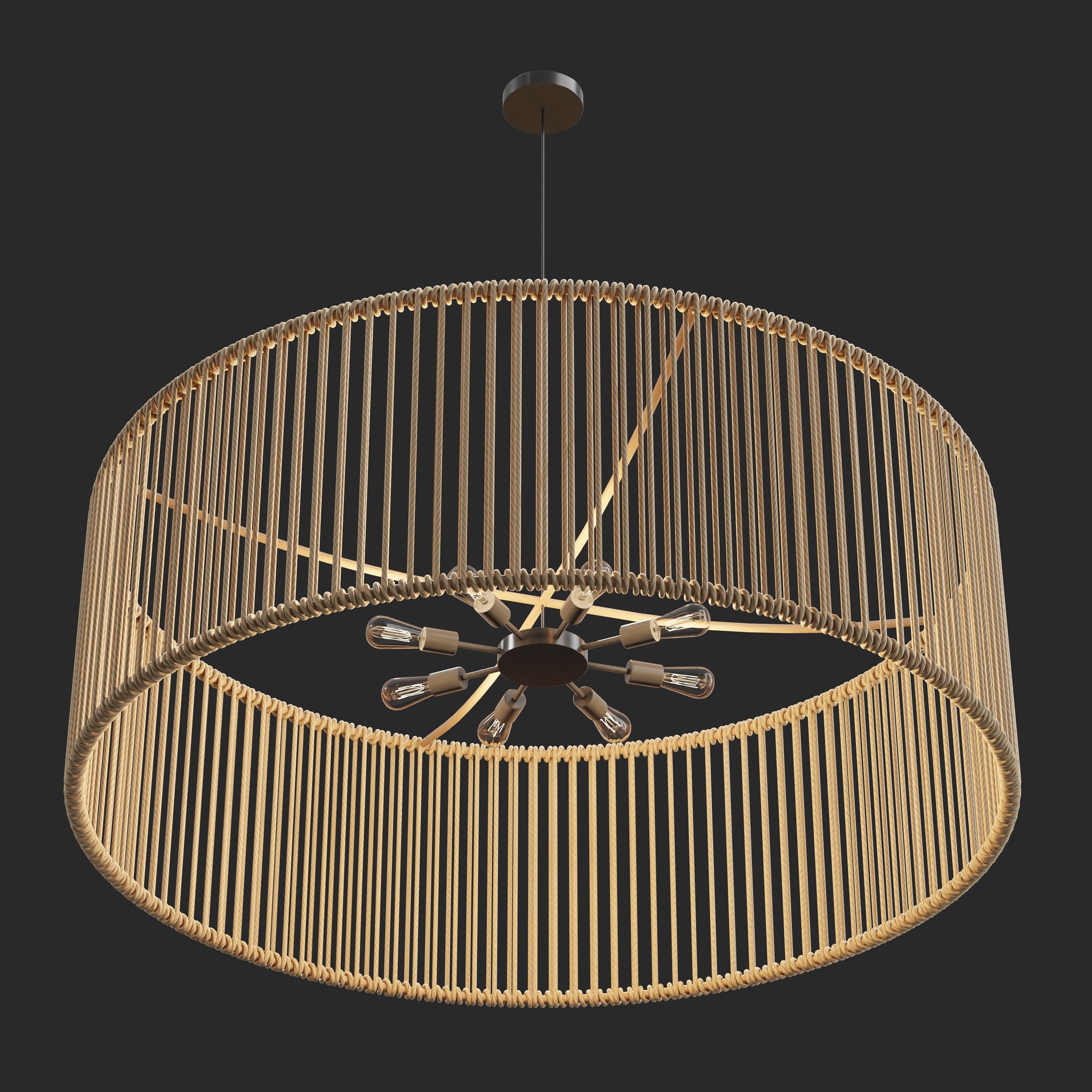 Circular Cage Pendant Lamp | Ceiling Lights models | BlenderKit