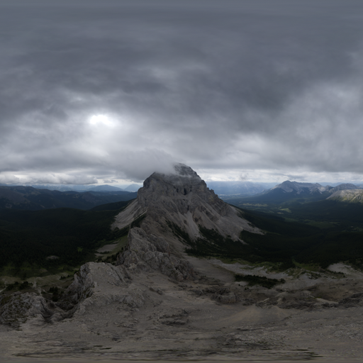 BlenderKit | Download the Rocky Mountain Landscape Overcast Sky hdr
