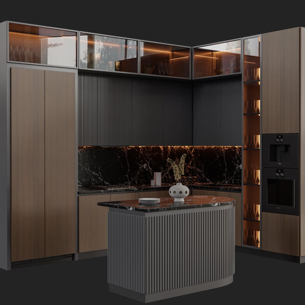 Kitchen A | Kitchen Sets models | BlenderKit