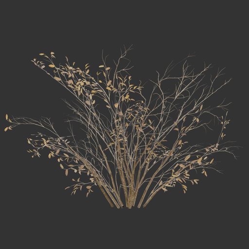 AQ-Simple Winter Bush-Game Ready 01 | Outdoor Plants models | BlenderKit