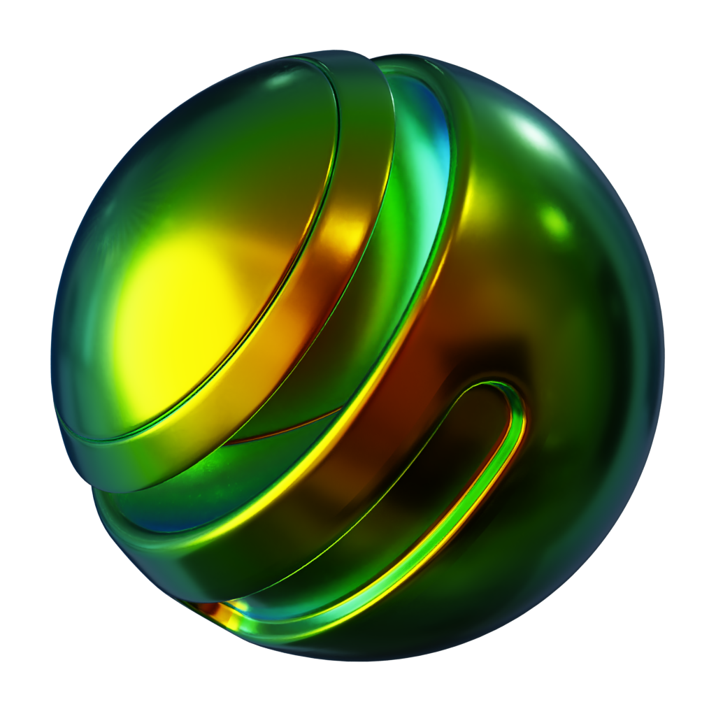 Iridescent Metal Green | FREE metal materials | BlenderKit