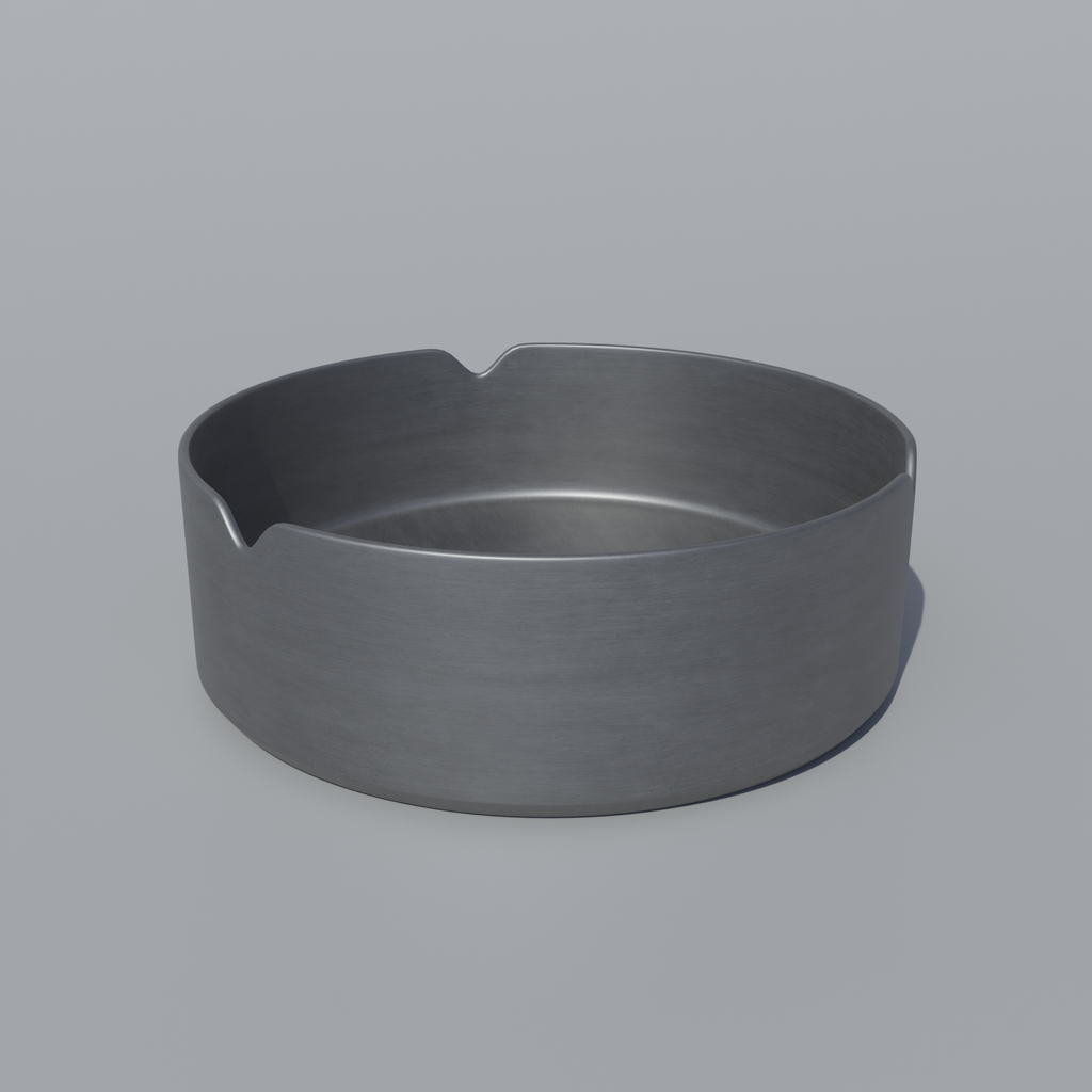 Silver Ashtray | Miscellaneous models | BlenderKit