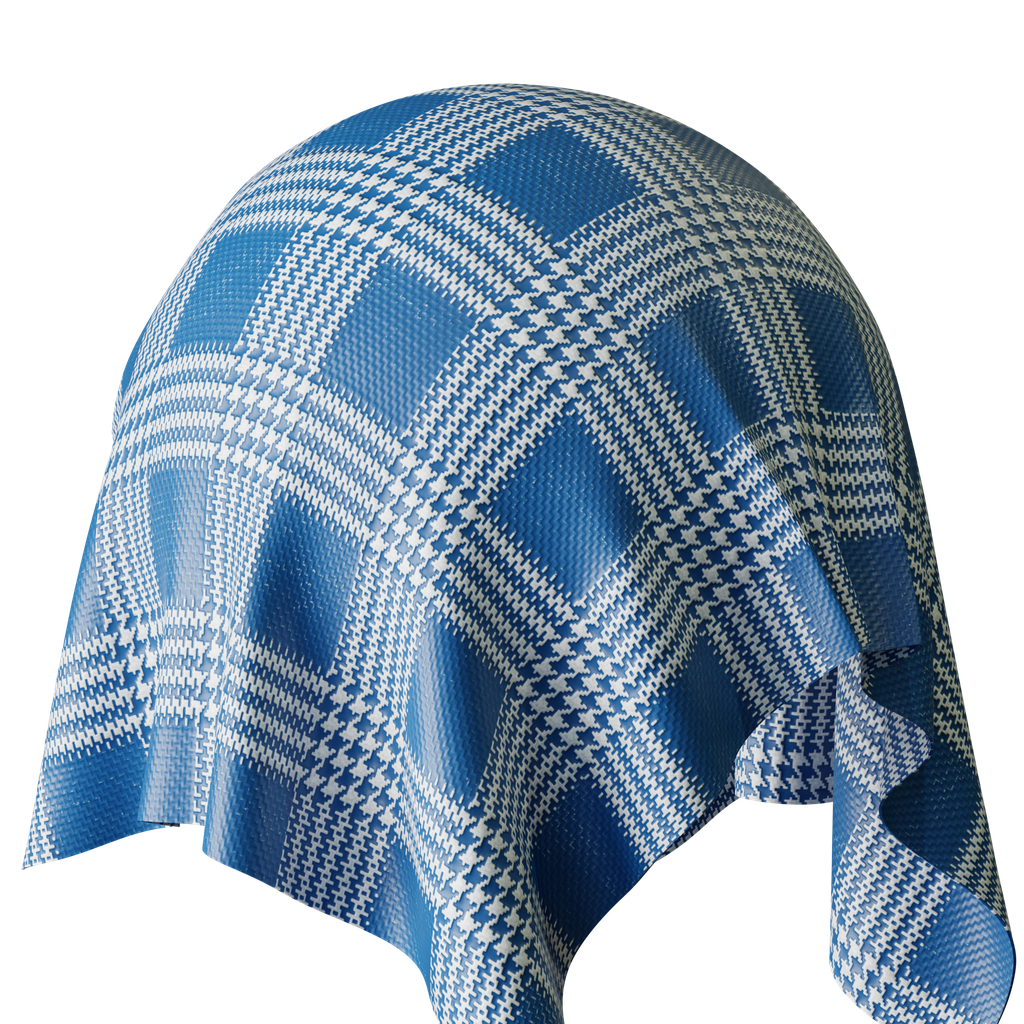 Blue checkered | FREE fabric materials | BlenderKit