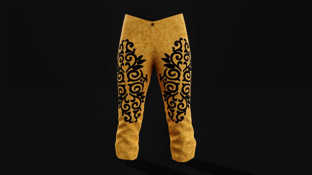 Traditional Pants with Eastern Patterns | Man Clothing models | BlenderKit