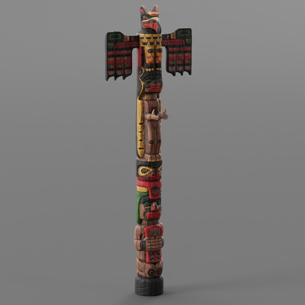 Totem Model | Interior Sculptures models | BlenderKit