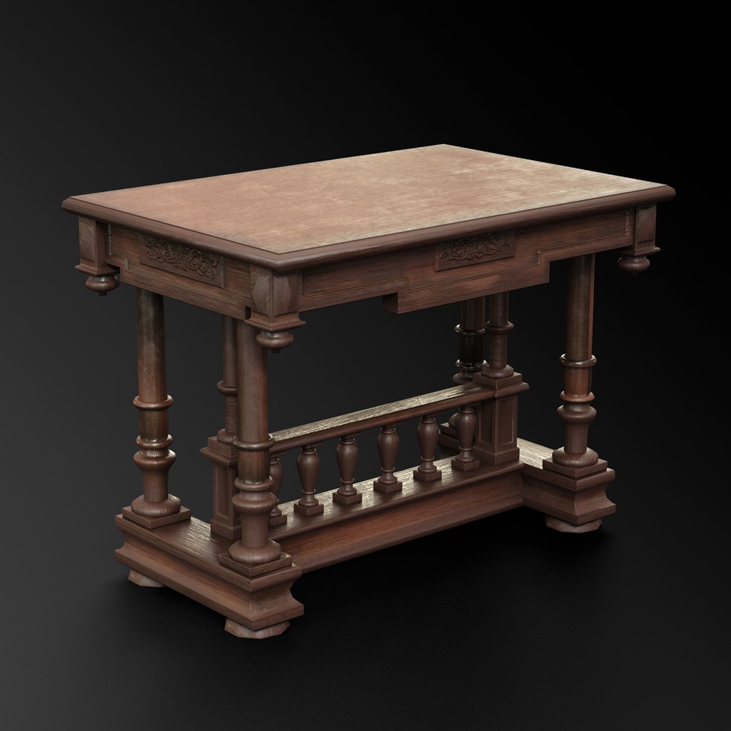 Wooden Table | FREE Tables models | BlenderKit